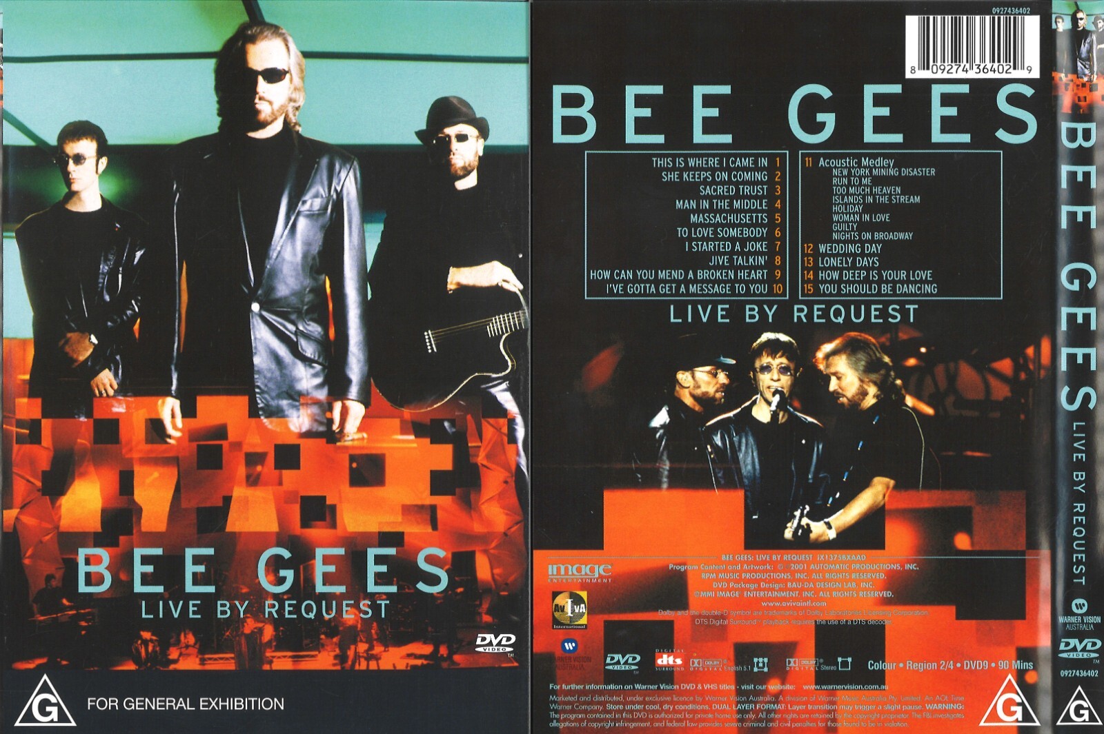 49D NEW SEALED DVD REGION 4 BEE GEES LIVE BY REQUEST | eBay