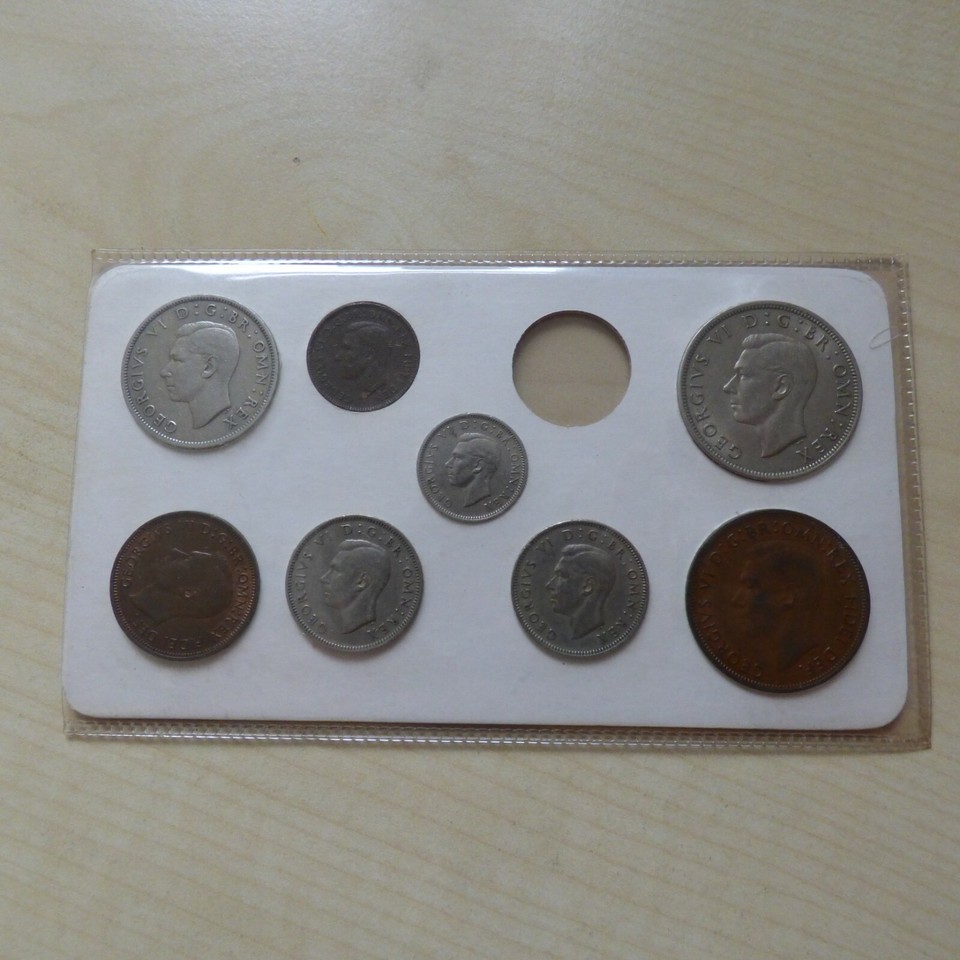 Coin Year Set Display Cards Half Crown Pennies Farthing Choose from ...