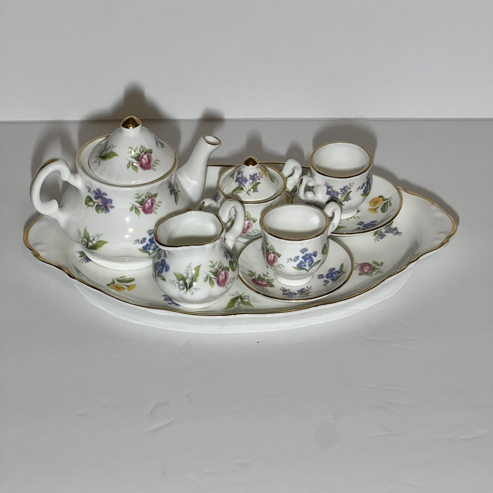 Chinacraft London Porcelain Miniature Tea Set Collection 10 pieces ...