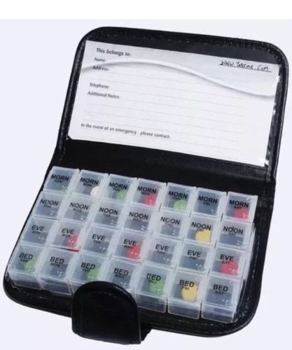 SEVEN 7 Day Weekly & Daily Large Pill Box with 28 Compartments AM PM UK ...