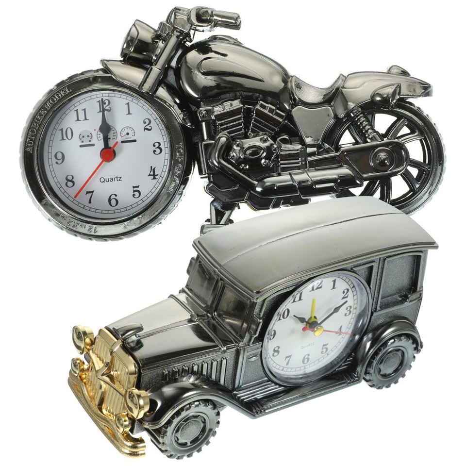 2 Pcs Convenient Small Clock Motorcycle Alarm Bedside Desk Clocks | eBay UK