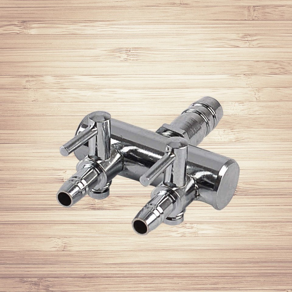 2 Ways Aquarium Gang Valve Air Hose Manifold Pump Control Distributor ...