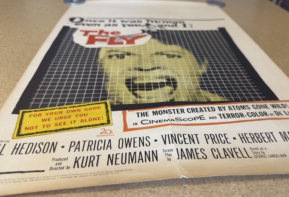 1958 The Fly Original Movie Window Card 14x22 | eBay