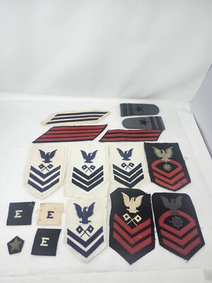 Vintage World War 2 WW2 USN Navy Patch and Shoulder Board Lot ...