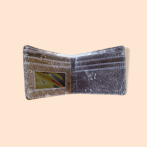 Genuine Lizard Skin Wallet. Mens Bifold Wallet Natural | eBay