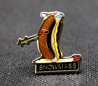 Snowmass Aspen Ski Resort Colorado Skiing Hot Dog Ski Pin | eBay