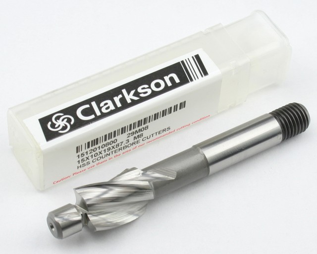 Europa / Clarkson Counterbore Cutter M5 X 10mm HSS 3 Flute 29m05 for ...
