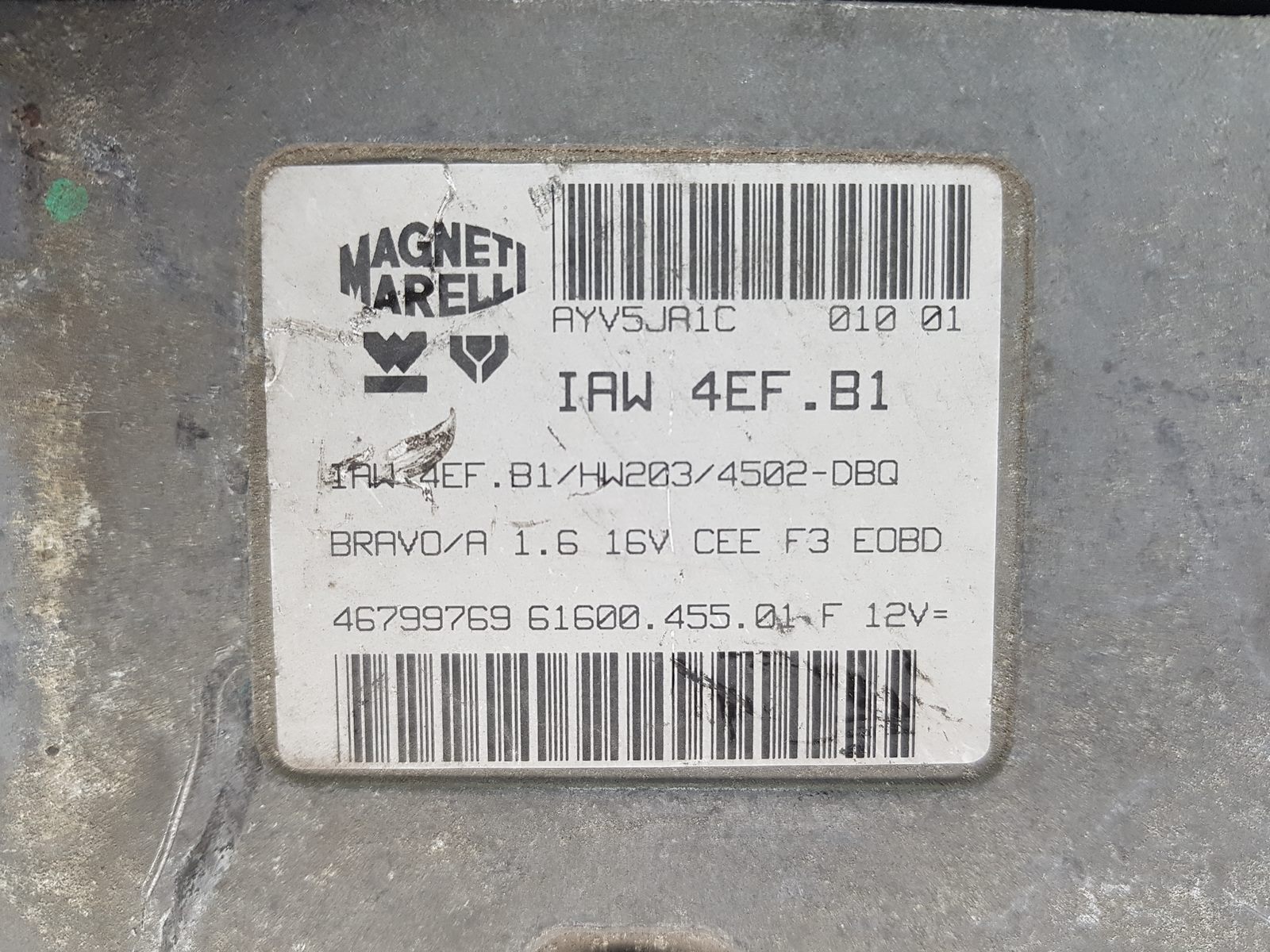 Calculateur ECU IAW 4EF.B1 46799769 61600.455.01 4EF.B1/HW203/4502-DBQ ...