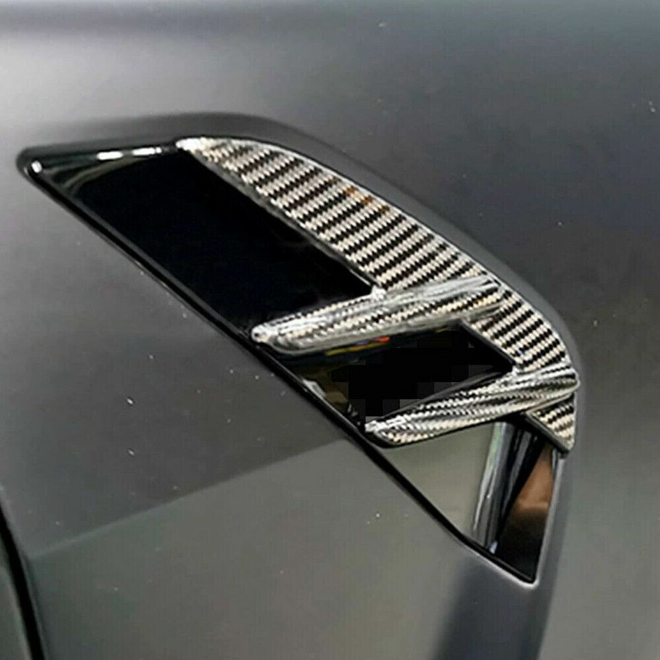Carbon Fiber Side Air Wing Fender Vent Splitter Trim For BMW 3 Series ...