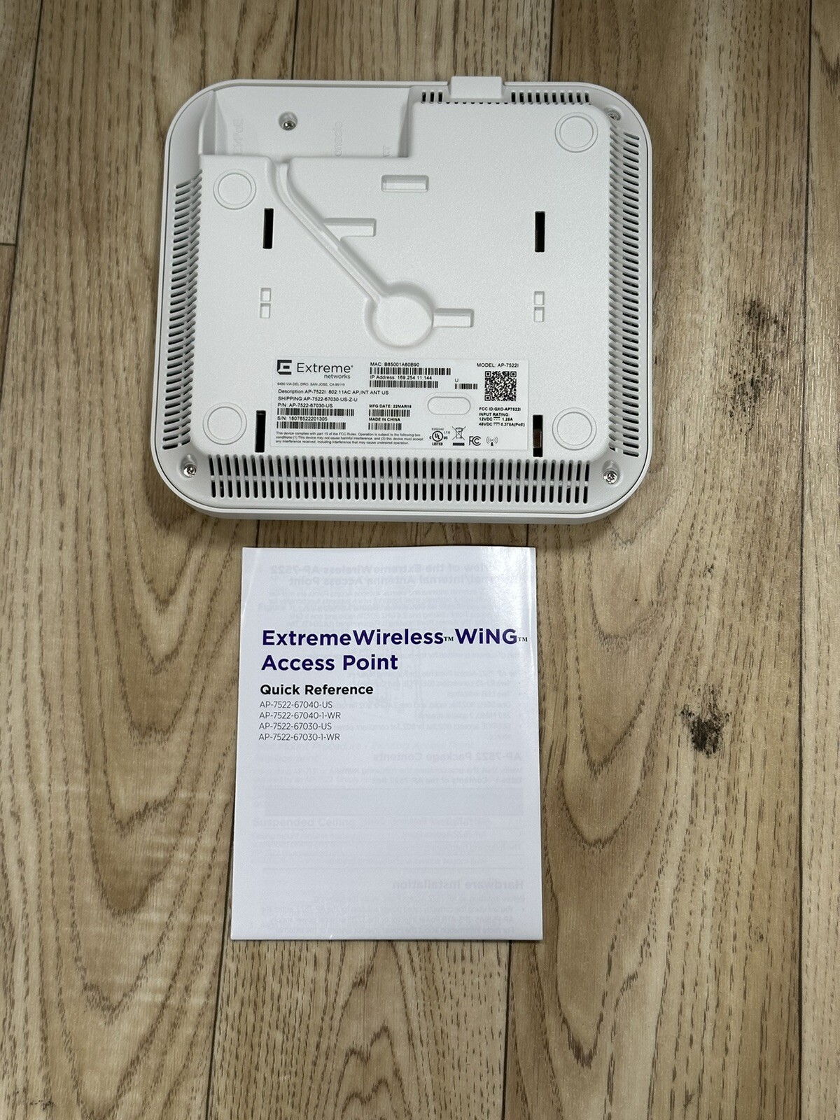 Extreme+Networks+Zebra+AP+7522+Wireless+Access+Point+-+White for sale ...