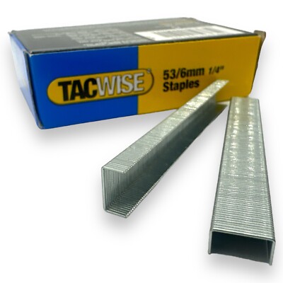 Tacwise 53 Series 6mm 1/4" 2 Strips (250 Staples) Staple Gun Framing ...