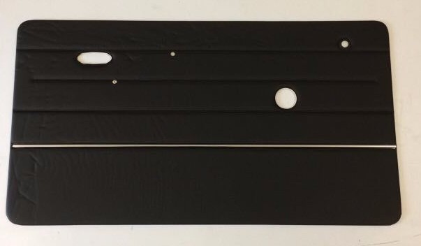 Classic Mini Door Card - Front/LH - Black Leather/Silver Trim ...