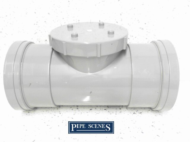 Soil Pipe Access Rodding Point Inspection Eye 110mm Grey DOUBLE SOCKET ...