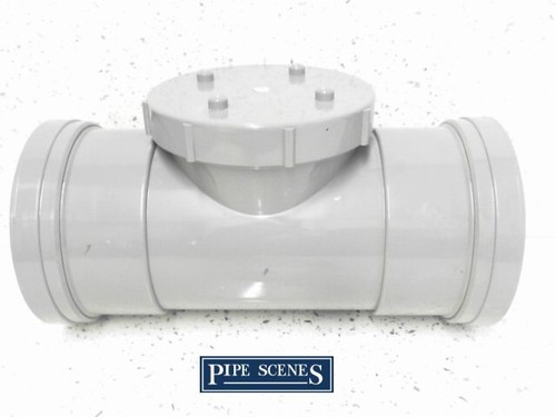 Soil Pipe Access Rodding Point Inspection Eye 110mm Grey DOUBLE SOCKET ...