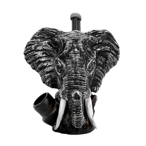 Elephant Head Handmade Tobacco Smoking Hand Pipe African Safari Zoo ...