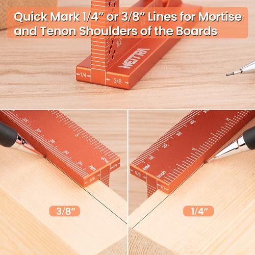 Small Square Ruler With Fixed Angle Pin Accurate Compact Aluminum Alloy ...
