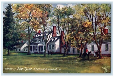 1910 Home John Tyler Sherwood Forest Virginia Raphael Tuck Sons Vintage ...