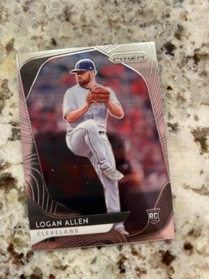 2020 PANINI PRISM PRIZM ROOKIE BASE CARD CLEVELAND INDIANS LOGAN ALLEN ...