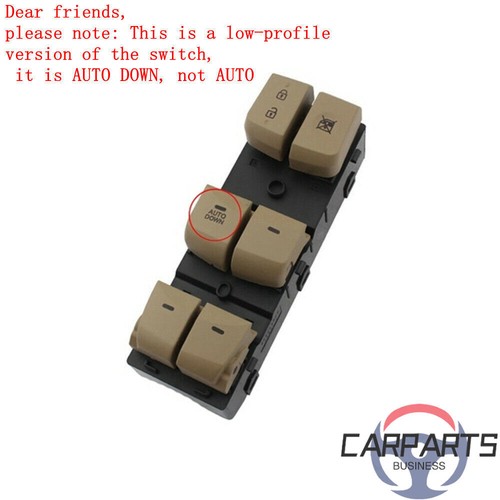 Beige Driver Master Door Window Switch 93570-3X000 For Hyundai Elantra ...