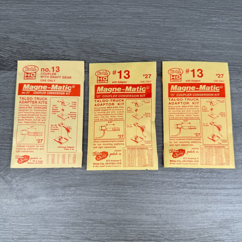 HO Scale Kadee 13 LOT of 3 Magne-Matic #27 Coupler Conversion Kit w ...