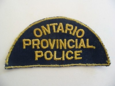 RARE ANTIQUE 1944-1955 PATCH OF THE ONTARIO PROVINCIAL POLICE, ONTARIO ...