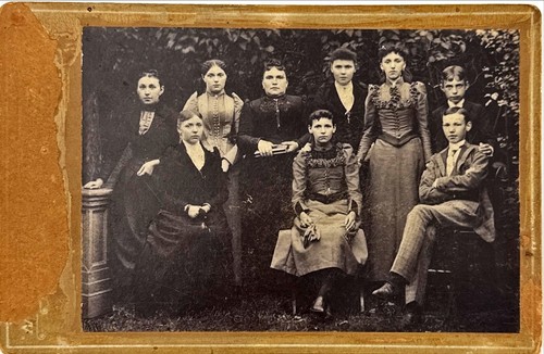 Victorian Teen Siblings Matron Group Cabinet Photo Vtg 1800s Fashion ...