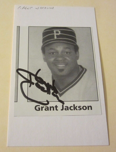 Grant Jackson (d. 2021) Signed 3X5 Index Card MLB Baseball Pittsburgh ...