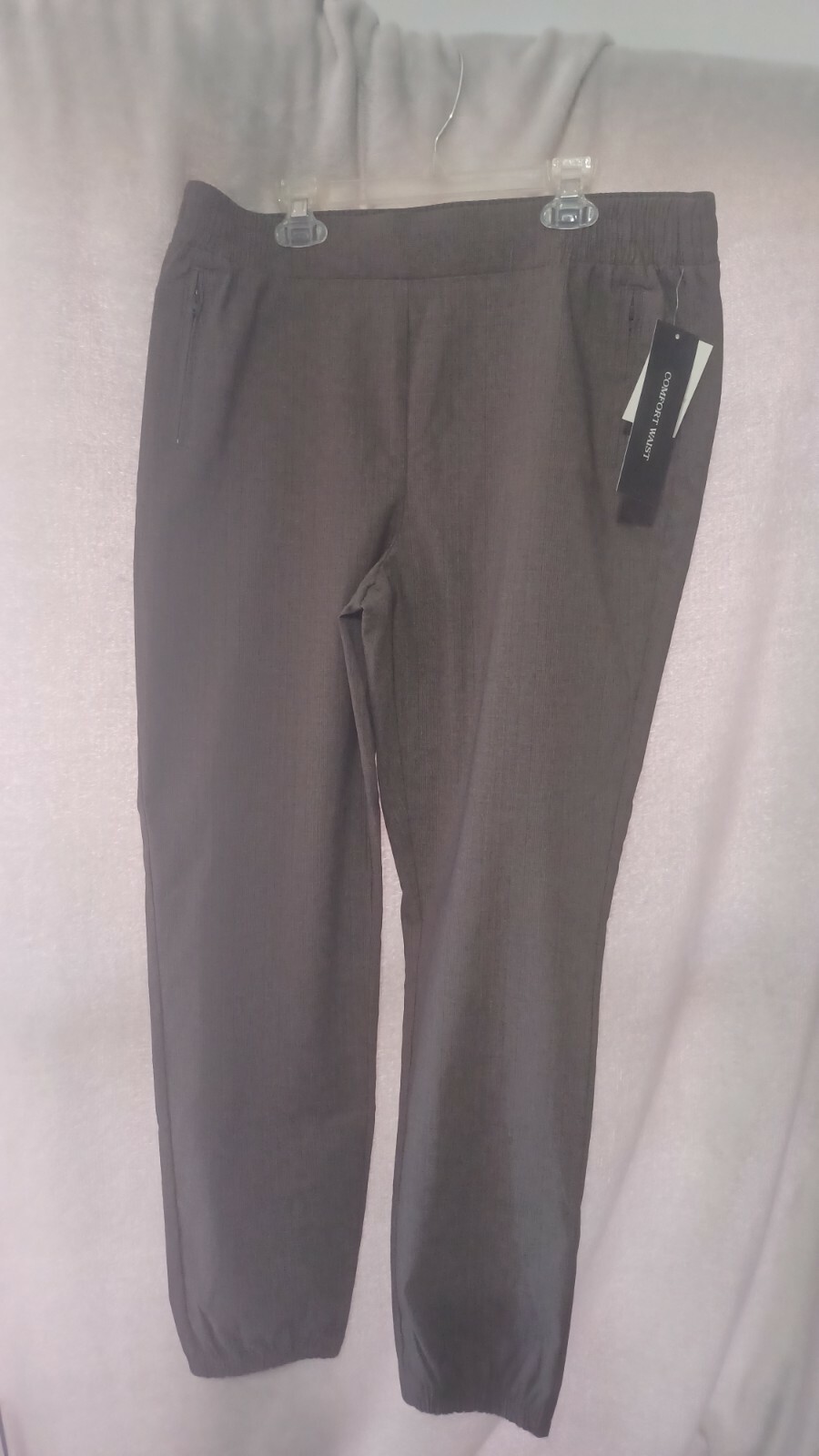 New Retrology Women Pants Large Pull On Comfort Waist Brown Tech ...