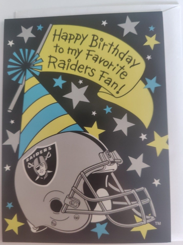 Happy Birthday Greeting Card with Envelope - My Favorite Raiders Fan | eBay