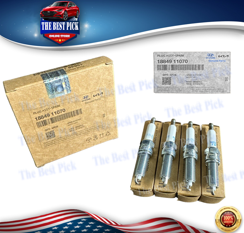 ⭐GENUINE ⭐ Spark Plugs 4PCS for 2015-2020 Hyundai Genesis Kia ...