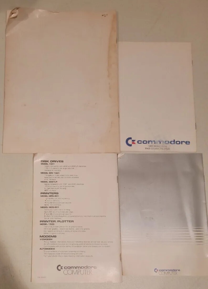 Lot of Commodore Computer Instruction Manuals Booklets C2N Datasette ...