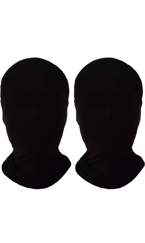 2nd Skin Full Face Mask - Premium Black - Sleek Cosplay - Unisex - Pack ...