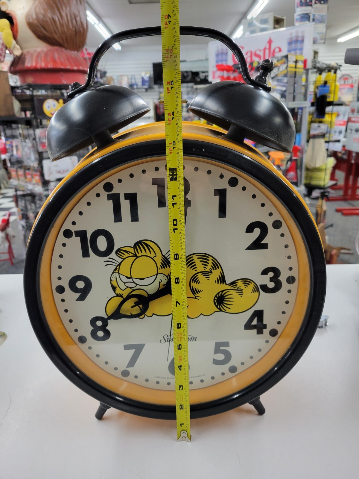 Vintage 1978 Sunbeam Garfield Large Alarm Clock. Clock Works But Alarm ...