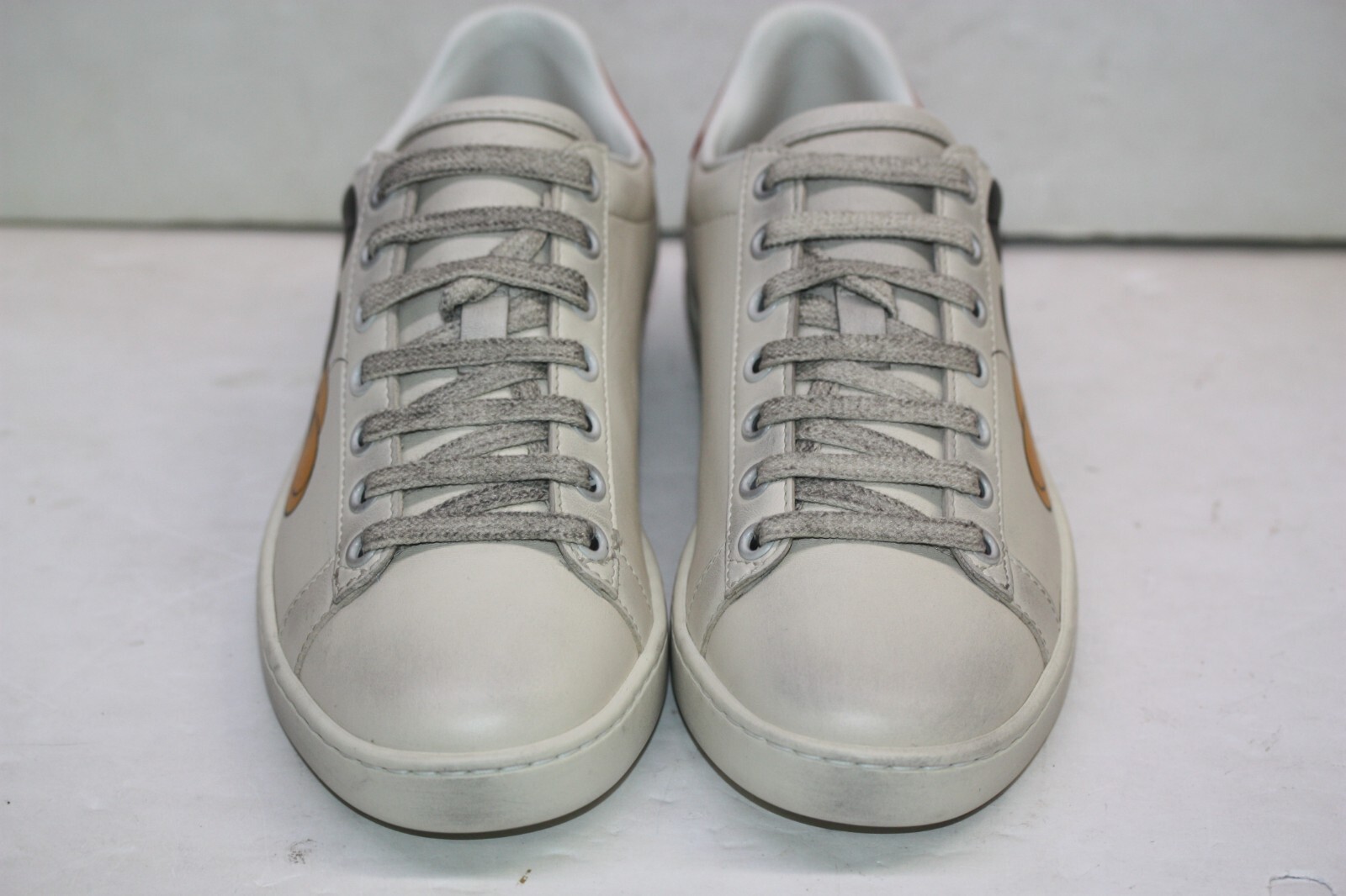 GUCCI x Disney 602129 Ivory Leather Mickey Mouse Ace … - Gem