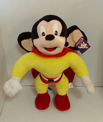 Mighty Mouse 15" Plush Toy Network Red Cape Action Hero 2002 With Tags ...