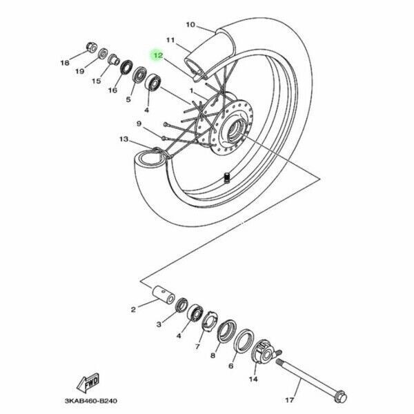 Genuine Yamaha RX-King 135 Inner Tyre Rubber Band Rim Cover RING 18 ...