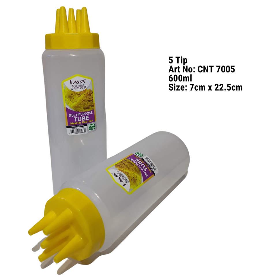 2x Lava Multipurpose Squeezer Bottle Tube Roti Jala Net Lacy Mold Sauce ...