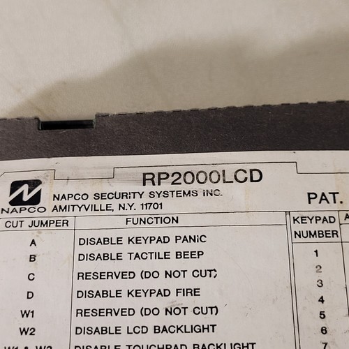 Napco Magnum Alert RP2000LCD GRNT Computerized Security System Grey ...