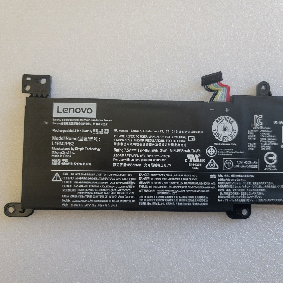 NEW Genuine Lenovo Battery L16M2PB1 L16L2PB2 L16L2PB1 Ideapad 320-14AST ...
