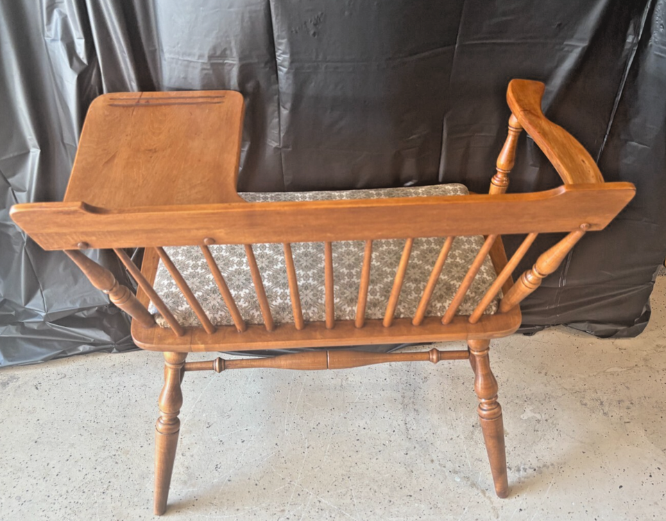 Vintage Antique Gossip Bench Telephone Table Entry Bench "Tell City ...