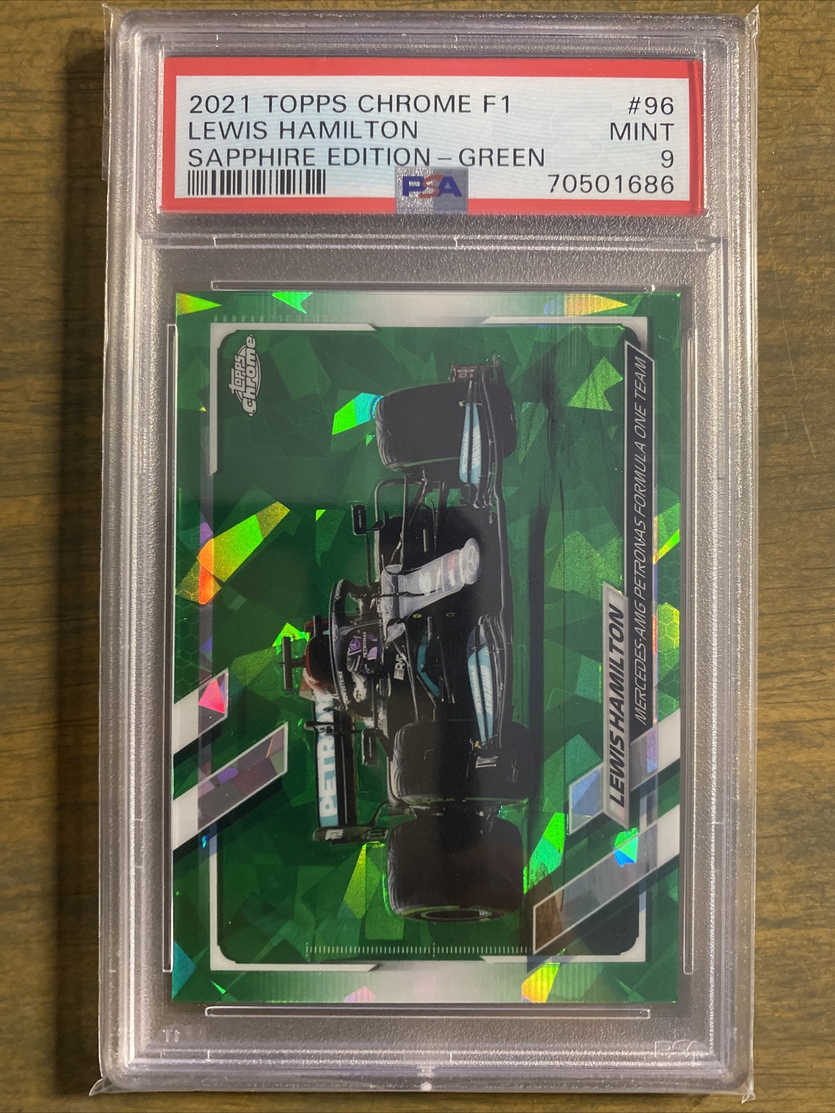 2021 Topps Chrome Sapphire F1 🔥 LEWIS HAMILTON #96 Green /75 PSA 9 | eBay