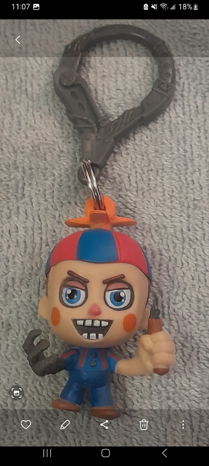 Five Nights At Freddys FNAF Hangers balloon boy Figure Key Chain Clip ...