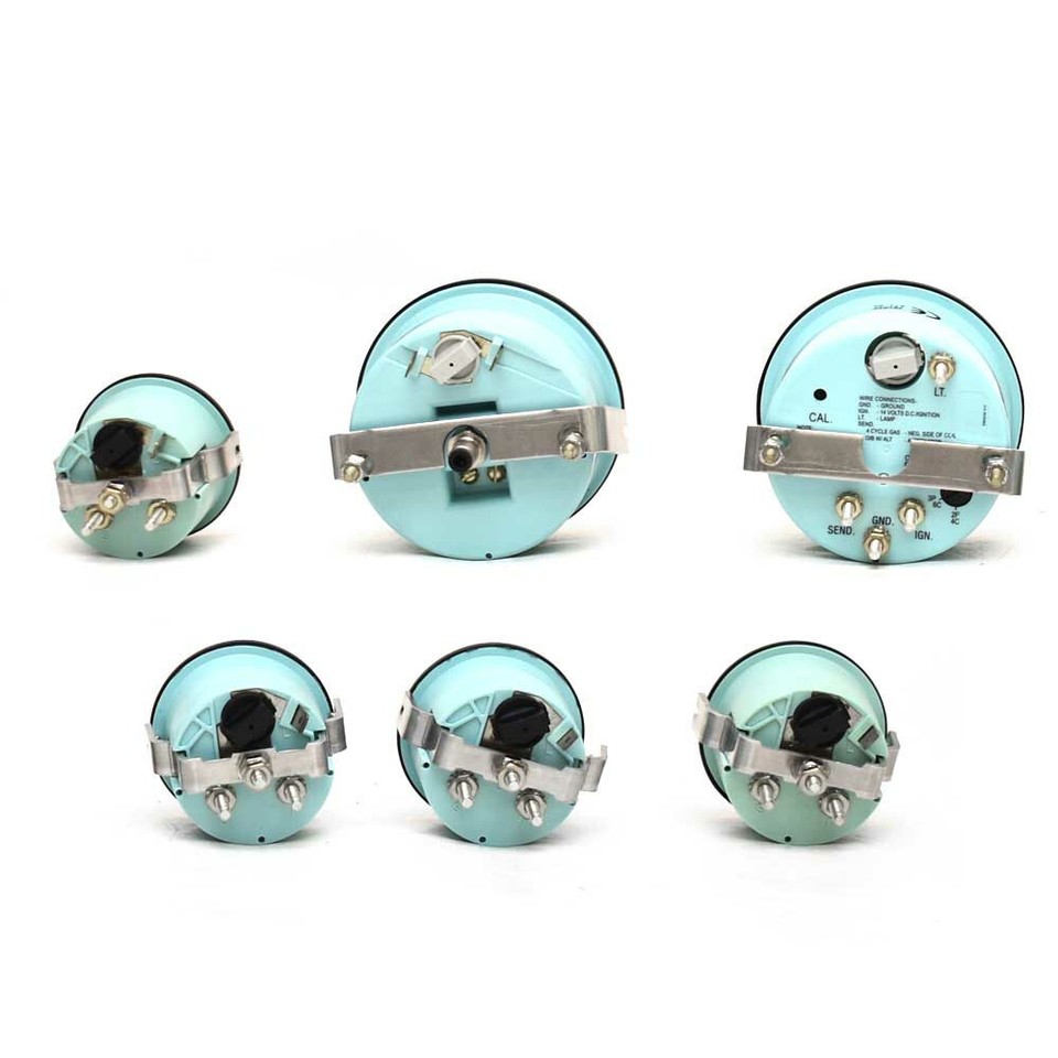 Teleflex Boat Gauge Set | Illuminated Pewter Black (Set of 6) | eBay