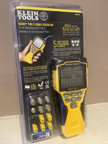 New Klein Tools VDV501-851 Scout Pro 3 Cable Tester Starter Kit RJ11/12 ...