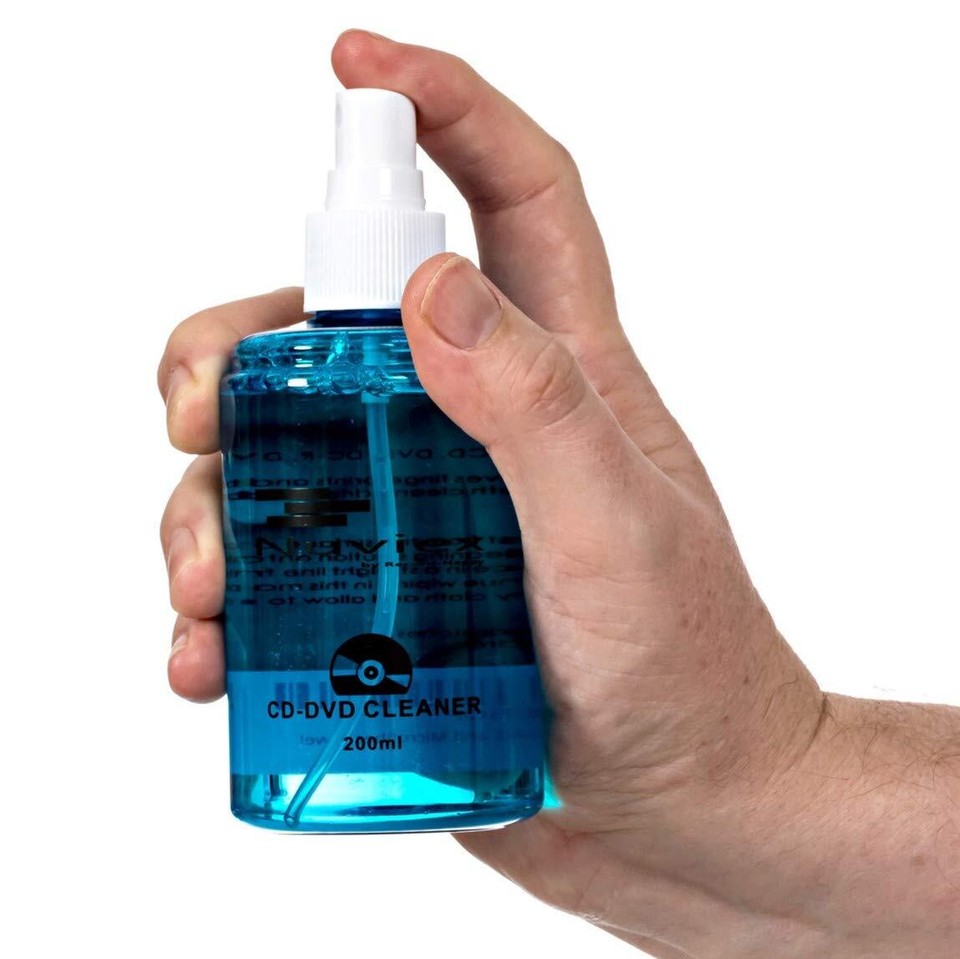 Premium CD Cleaner Solution Spray - Compact Disc CD-DVD Cleaning Fluid ...