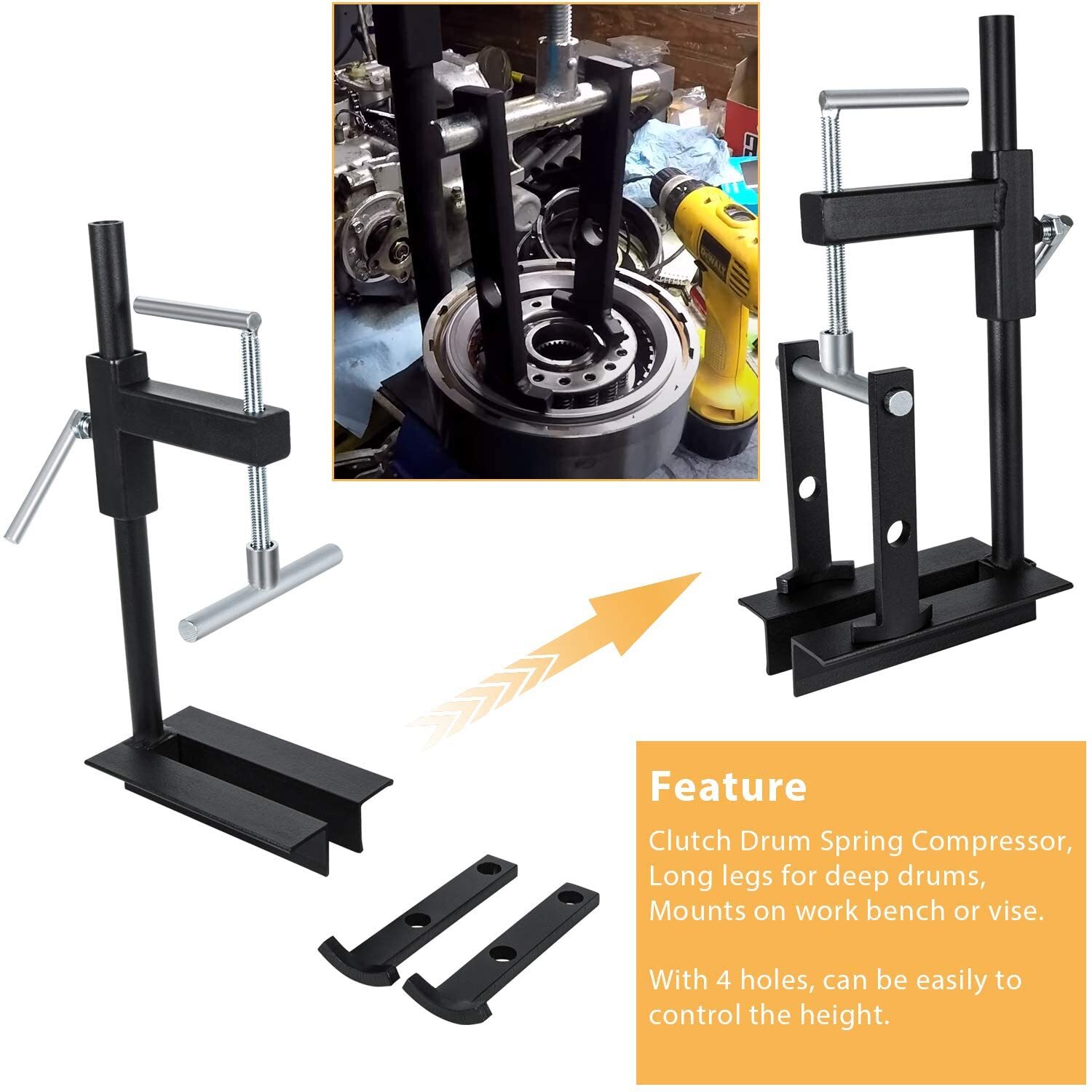 Bench Mount Universal Transmission Clutch Drum Spring Compressor Tool T ...