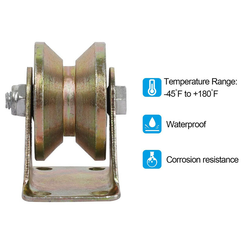 Sliding Gate Caster For V Shape Track 2 inch V-Groove Wheel 4Pcs Steel ...