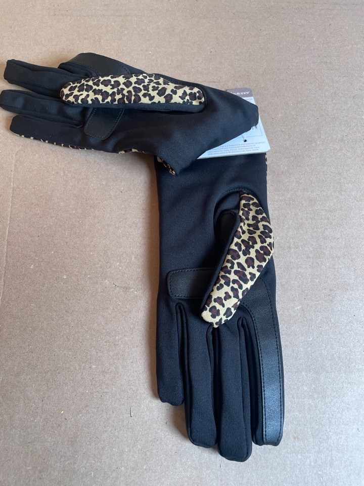 Isotoner Size L/XL Leopard Gloves Eco Comfort Smart Dri Smart Touch ...