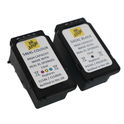 PG545XL Black & CL546XL Colour Ink Cartridge For Canon PIXMA MG2550S ...