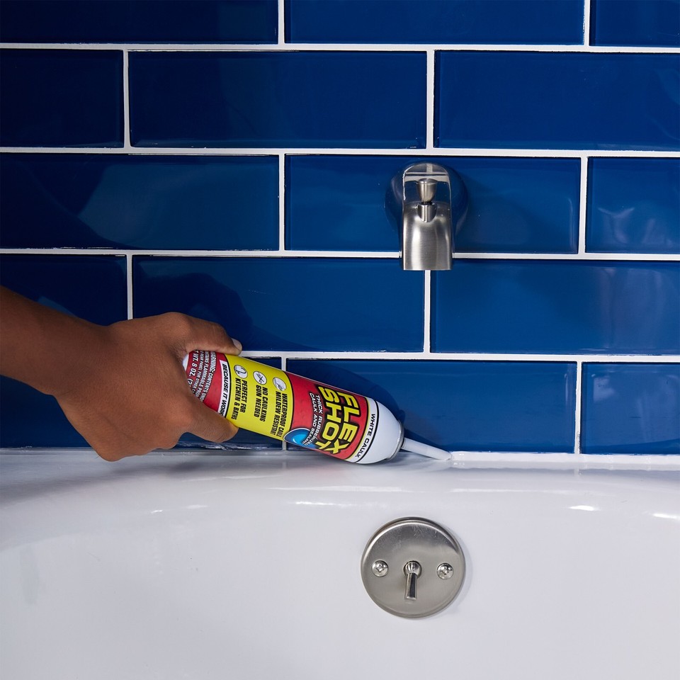 Flex Shot Black 8-oz. Thick Rubber Adhesive Sealant Caulk Bond Seal BUY ...